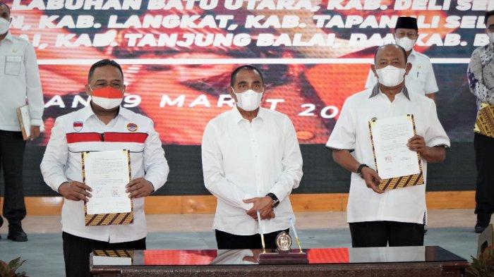 Teken MoU dengan BP2M, Pemkab Langkat Serius Lindungi Pekerja Migran - Tribun-medan.com