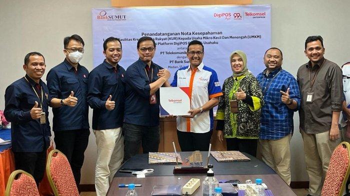 Dukung Bisnis Mitra Outlet dan UMKM, Telkomsel dan Bank Sumut ...