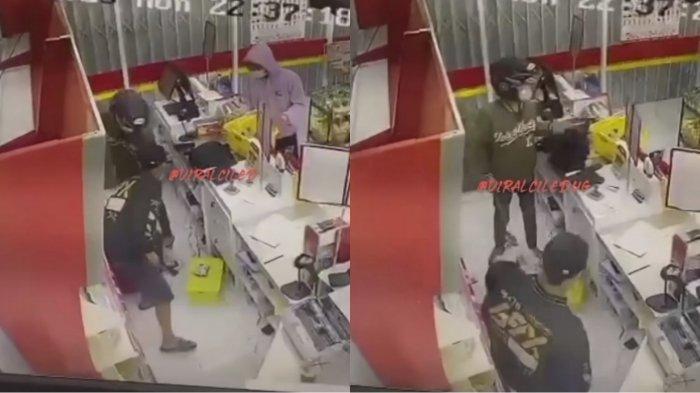 Komplotan Perampok Jarah Minimarket dan Bawa Kabur Uang Rp 14 Juta, Kasir Wanita Ditodong Pisau ...