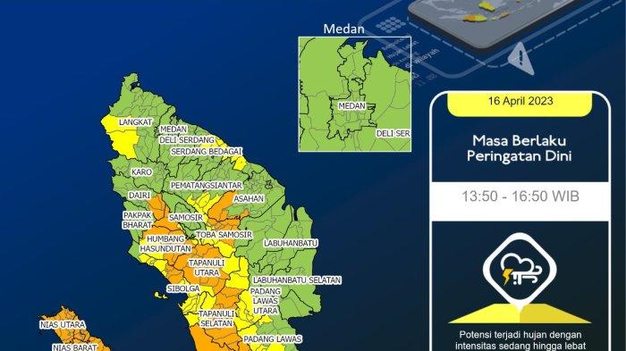 PERINGATAN Cuaca di Sumut Hari Ini, Berpotensi Hujan Sedang-Lebat ...