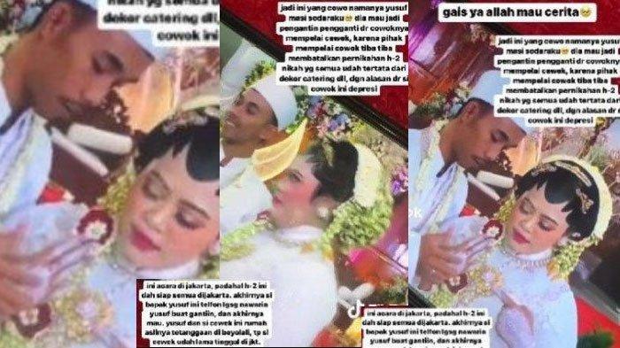 Viral Sosok Pria jadi Pengganti Pengantin Pria Nikahi Gadis, Ditinggal Calon H-2 Mendadak ...
