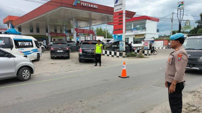 Lagi, Polres Toba Gatur Lalin di Arus Balik Perayaan Tahun Baru 2023 - Tribun-medan.com