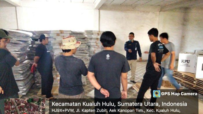 Polres Labuhan Batu Perketat Pengamanan Gudang Logistik dan Perakitan Kotak Suara - Tribun-medan.com