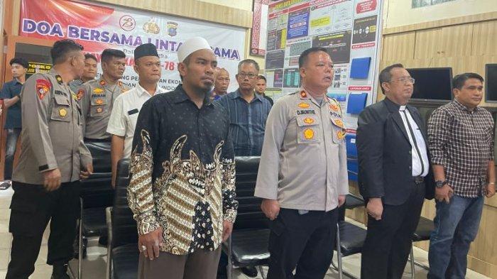 Peringati Hari Bhayangkara Ke-78, Polres Sibolga Mengikuti Doa Bersama Lintas Agama Secara ...