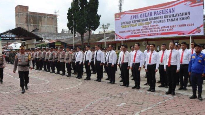 Polres Tanah Karo Gelar Apel Pengamanan Jelang Pilkada 2024, Siagakan 314 Personel - Tribun ...