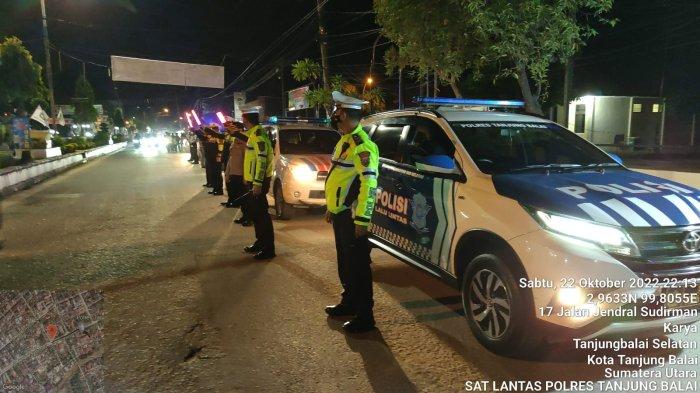 Polres Tanjungbalai Antisipasi Gangguan Kamtibmas dengan Patroli Skala Besar - Tribun-medan.com