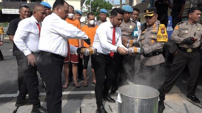 Polrestabes Medan Musnahkan 53 Kg Sabu dan 10.000 Happy Five, Lebih Setengah Juta Jiwa ...