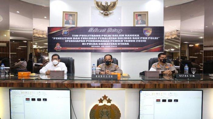Evaluasi Peralatan Dalmas dan PHH, Tim Puslitbang Polri Kunjungi Polda Sumut - Tribun-medan.com