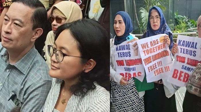 REAKSI Sang Istri Saat Tom Lembong Dituntut 7 Tahun Penjara, Emak-emak Kompak Soraki Jaksa ...