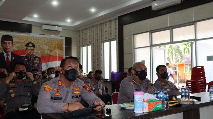 Kapolres Nias dan Jajaran Ikuti Rapim Polri Tahun 2022 - Tribun-medan.com