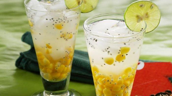 Resep Es Jagung Selasih dan Cara Membuatnya - Tribun-medan.com