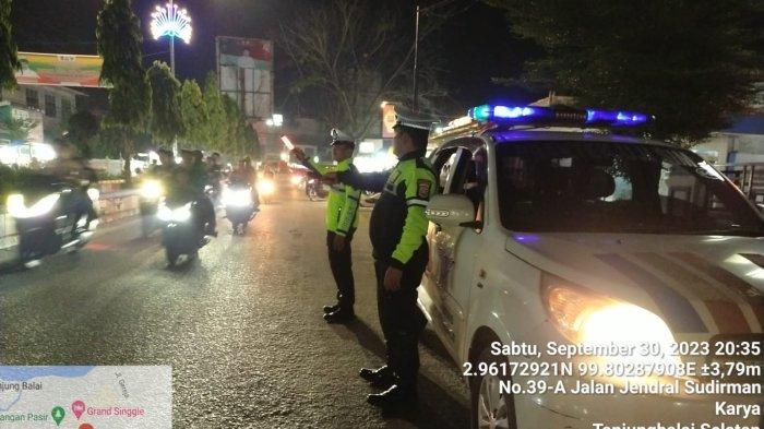 Blue Light Patrol Satlantas Polres Tanjungbalai Cegah Angka Kecelakaan