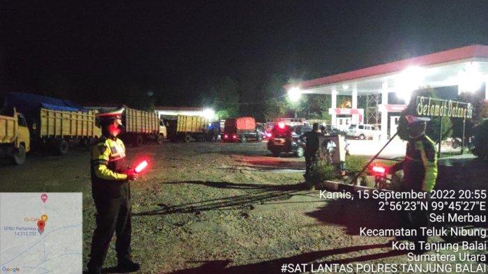 Antisipasi Antrean di SPBU, Satlantas Polres Tanjungbalai Lakukan Hal Berikut - Tribun-medan.com