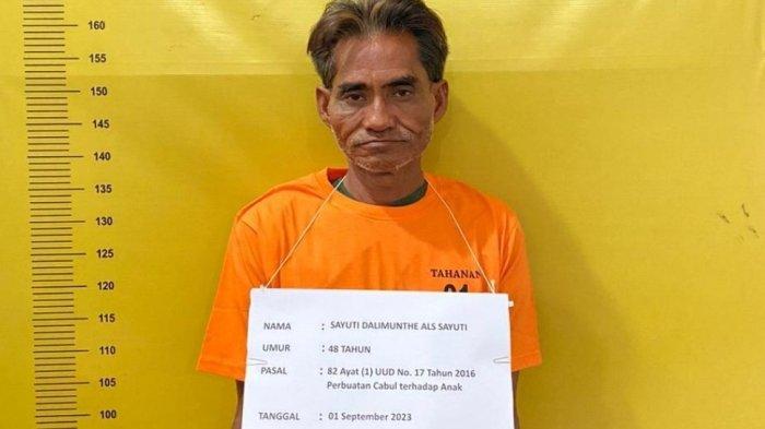 Tampang Sayuti Dalimunthe Tega Lecehkan Bocah Perempuan 7 Tahun di ...