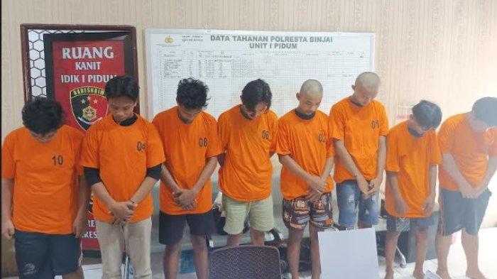 8 Anggota Geng Motor Ditangkap Polisi di Kota Binjai seusai Bentrok ...