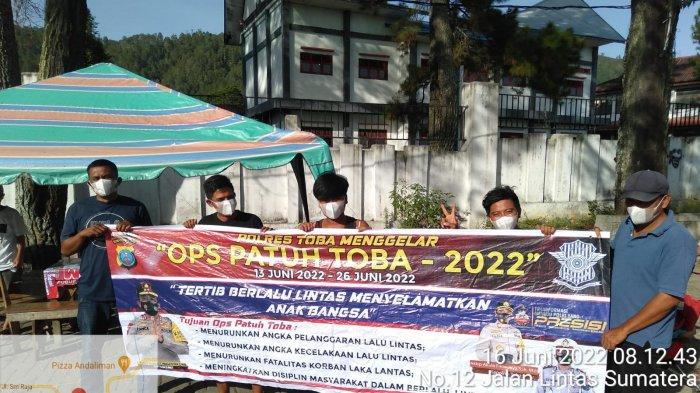 Personel Polres Toba Kampanyekan Operasi Toba 2022 - Tribun-medan.com