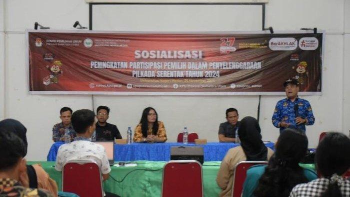 Tingkatkan Partisipasi Pemilih Pemula, FIS Unimed Gelar Sosialisasi ke Mahasiswa - Tribun-medan.com