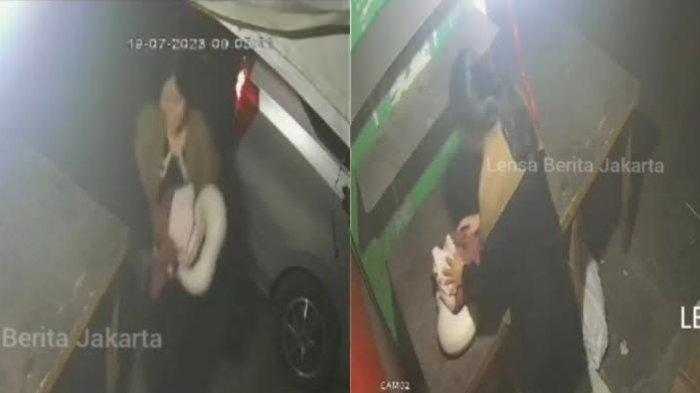 Wanita Terekam CCTV Buang Bayi yang Baru Lahir, Diduga Dibantu Pacar Melahirkan Pakai Pisau ...