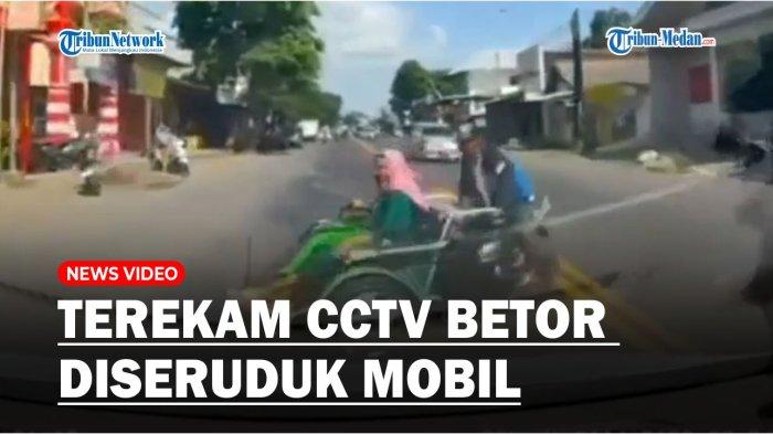Terekam CCTV Becak Bermotor Diseruduk Mobil di Jalan Pantura Situbondo ...