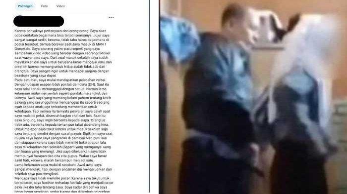 VIRAL Diduga Siswi SMA di Gorontalo Curhat Ingin Kuliah, Anggap Gurunya Ayah, Berawal Dilecehkan ...