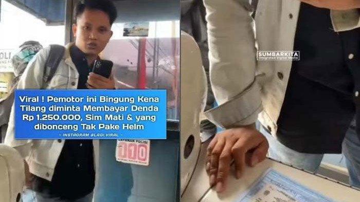 VIRAL Pengendara Motor Heran Ditilang Rp 1 Juta Lebih Gegara SIM Tak Aktif dan Tak Pakai Helm ...