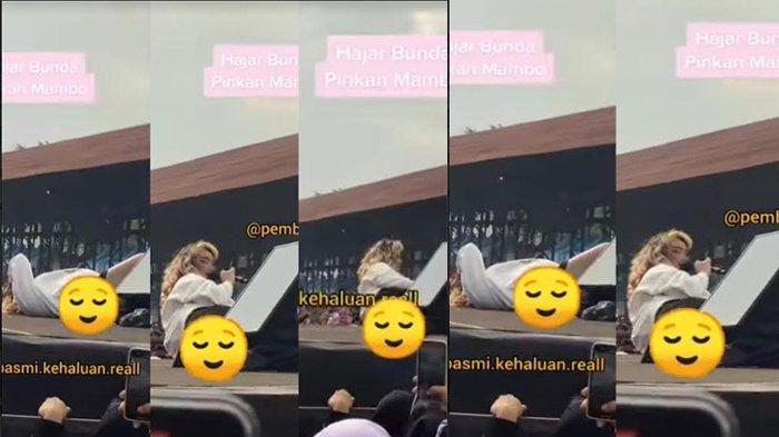 VIRAL Video Pinkan Mambo Tiduran di Atas Panggung Pakai Rok Mini Hitam ...