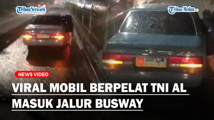 Viral Mobil Berpelat TNI AL Masuk Dijalur Busway, Mogok di Tengah Jalan ...