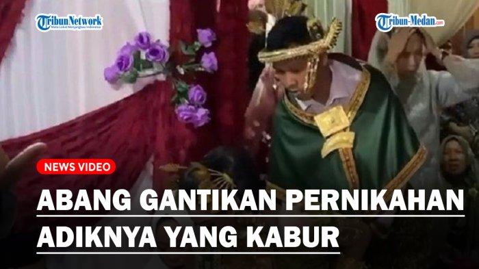 Viral Video Abang Gantikan Pernikahan Adiknya Yang Kabur, Sudah Kesepakatan Keluarga - Tribun ...