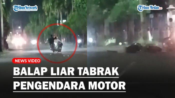 Viral Video Balap Liar Tabrak Pengendara Motor, Pelaku Melarikan Diri ...