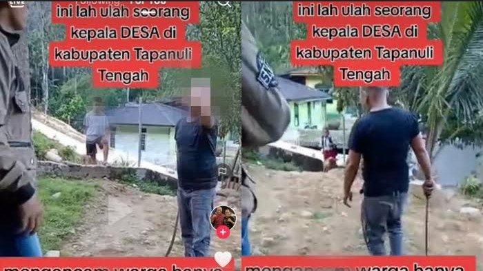 Ditanya Soal Bantuan Beras, Kades Ngamuk dan Ancam Warga Pakai Parang, Aksinya Viral ...