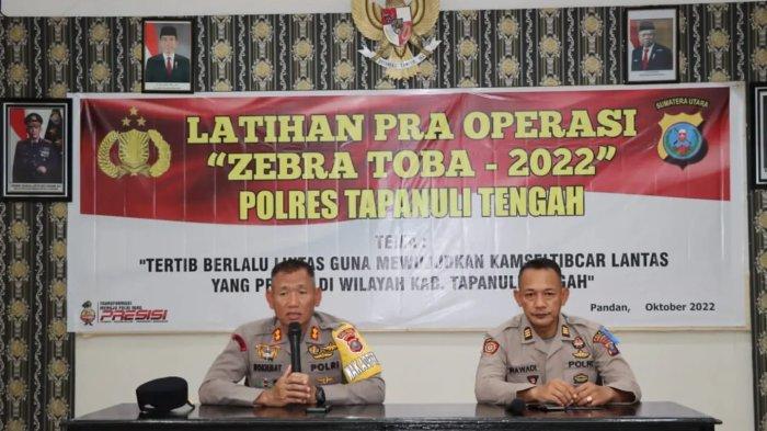 Latpra Ops Zebra Toba 2022, Dipimpin Wakapolres Tapteng dan Sampaikan Hal Ini - Tribun-medan.com