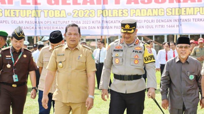 PAM Idul Fitri 1444 H, Polres Sidimpuan Gelar Apel Pasukan Ops Ketupat Toba 2023 - Tribun-medan.com