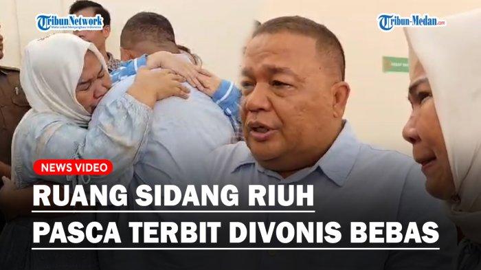 RUANG SIDANG RIUH, Istri dan Anak Peluk Erat Terdakwa, Pasca Terbit Rencana Divonis Bebas Kasus ...