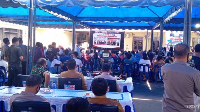 Gencar Laksanakan Vaksinasi, Kapolres Sibolga Ikuti Zoom Meeting Kapolri - Tribun-medan.com