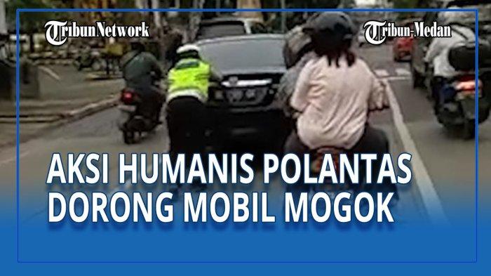 AKSI HUMANIS Polantas Dorong Mobil Mogok, Aipda Adven: Sudah Tugas Kita ...