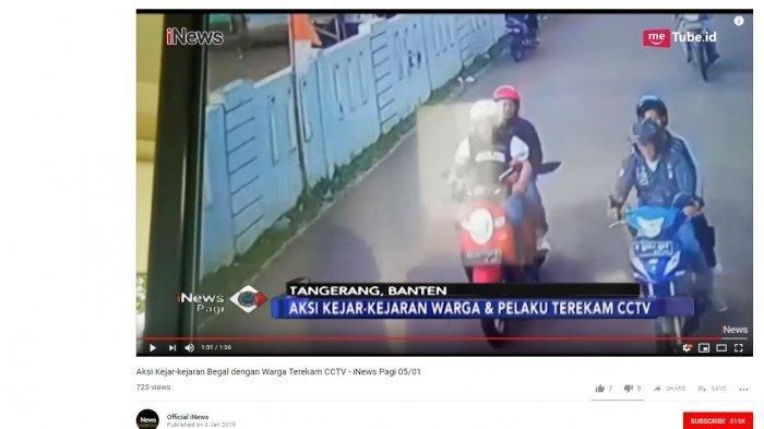 Viral, Aksi Pencuri Motor Terekam CCTV, Polisi Menembak hingga Warga ...