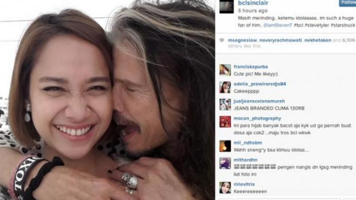 Bunga Citra Lestari Merinding Dipeluk Vokalis Aerosmith - Tribun-medan.com