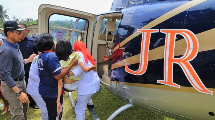 Tiga Pasien Dibawa Naik Helikopter Milik JR Saragih - Tribun-medan.com