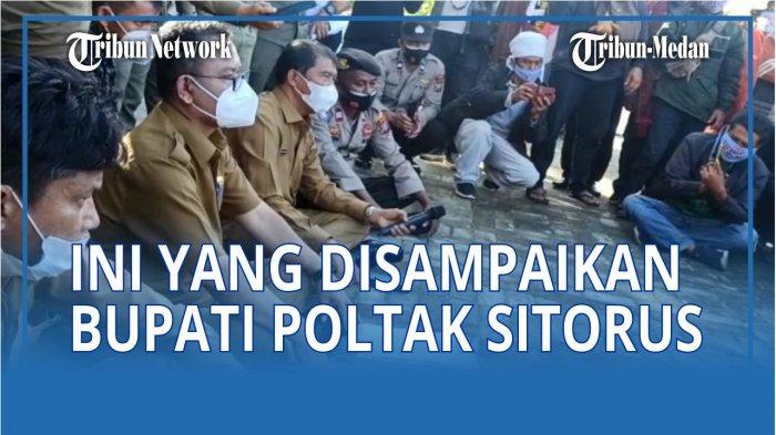 Bupati Toba Poltak Sitorus Duduk Bersila Bersama Demonstran, Ini yang ...