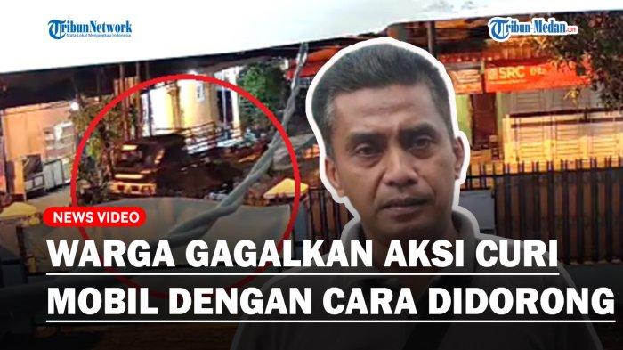 3 Pria Curi Mobil Dengan Cara Didorong Terekam CCTV, Aksinya Digagalkan Warga - Tribun-medan.com