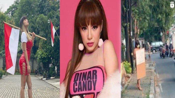 Aksi Viral Dinar Candy Pakai Bikini Merah di Jalanan Berbuntut Panjang ...