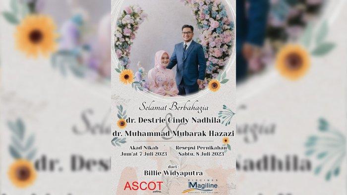 Selamat Menempuh Hidup Baru untuk dr. Destrie Cindy Nadhila dan dr ...