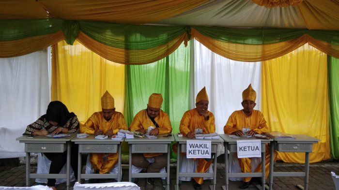Tarik Perhatian Pemilih, TPS 36 Pakai Konsep Adat Melayu - Tribun-medan.com