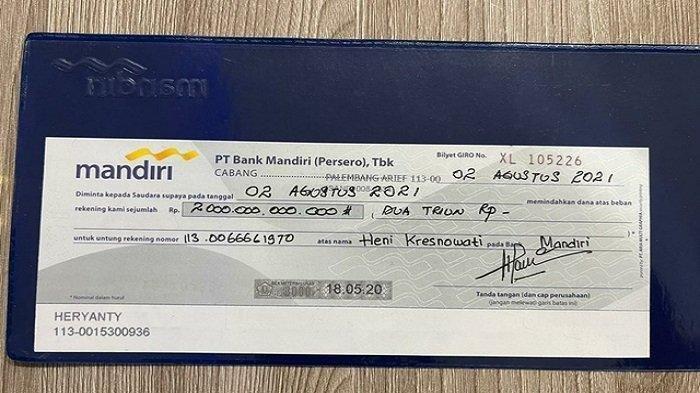 BERITA AKIDI TIO - INI Tanggapan Pihak Bank Mandiri soal Foto Bilyet ...