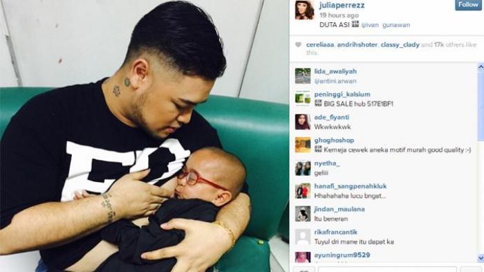 Heboh Foto Ivan Gunawan Menyusui Daus Mini - Tribun-medan.com