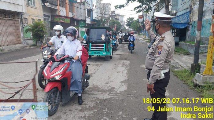 Antisipasi Kemacetan, Satlantas Polres Tanjungbalai Lakukan Kegiatan Rutin - Tribun-medan.com
