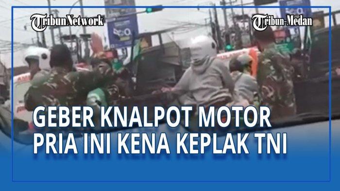 Viral Geber Knalpot Sepeda Motor di Lampu Merah, Nyali Pemuda Ini Ciut Setelah Kena Keplak TNI ...