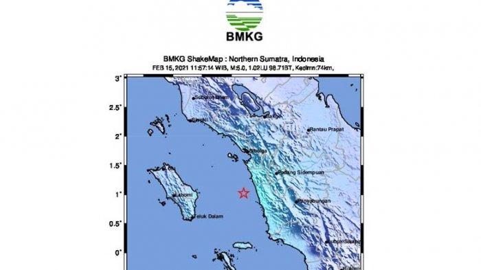 Gempa Tektonik M 5,1 Guncang Tapsel, BMKG Sebut Tidak Berpotensi Tsunami - Tribun-medan.com