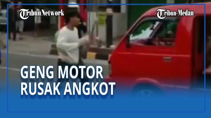 Viral Aksi Sok Jago Gerombolan Geng Motor Rusak Angkot, Ternyata Gara ...
