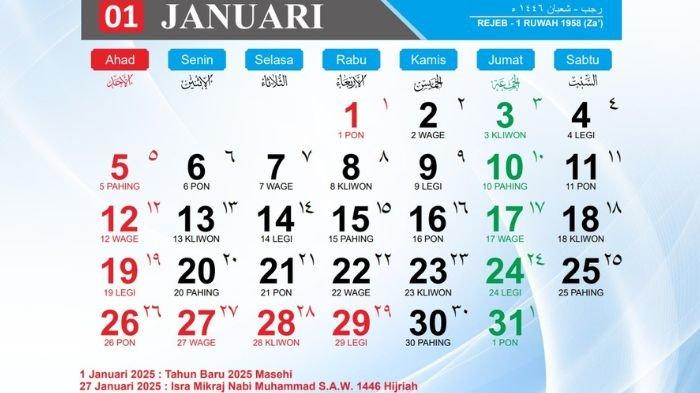 Kalender Hijriah 2025 Beserta Hari Besar Islam, Libur Nasional, Cuti ...